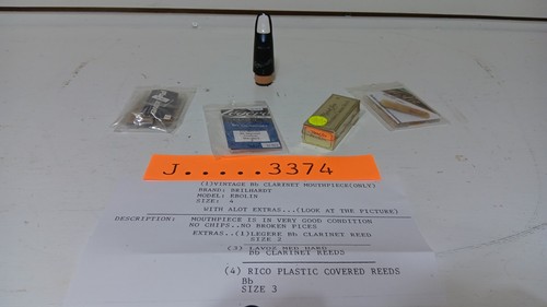 Vintage Brilhardt Ebolin Bb Clarinet Mouthpiece Size 4 With Extras | eBay