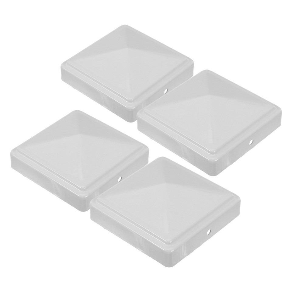 4pcs Fence Post Caps: Square Iron Column Cap - Ornamental Metal Fence ...