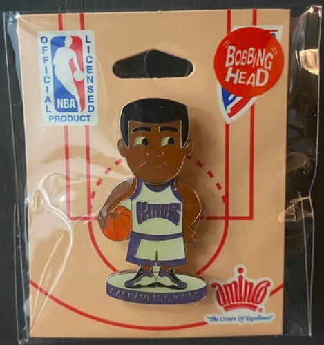 NEW NBA Sacramento Kings Bobbing Bobble Head Pin Basketball Aminco ...