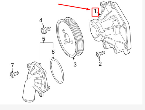 NEW AUDI A6 C6 ENGINE WATER PUMP 06E121018D OEM | eBay