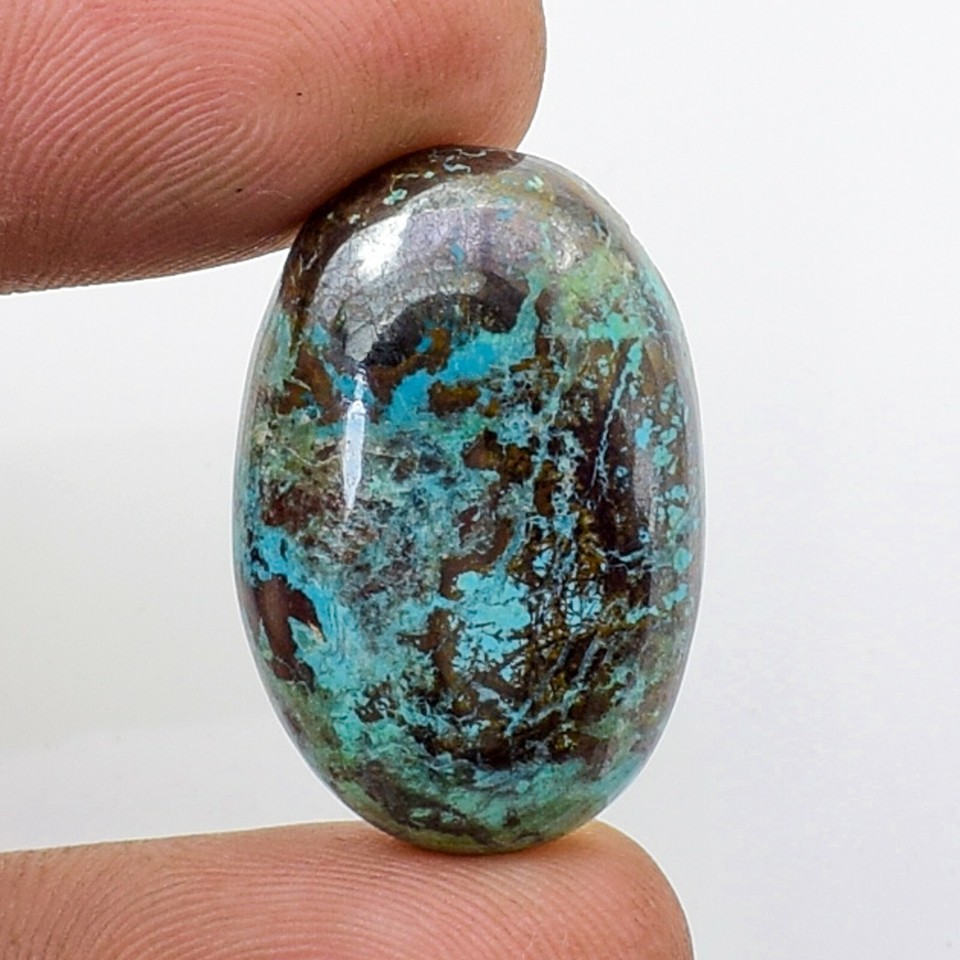 Precious 26 Ct Natural Chrysocolla 26x17x6 mm. Cabochon Loose Gemstone ...