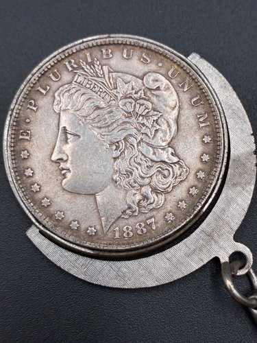 1887 Morgan Silver Dollar Keychain – Vintage Coin Jewelry – Rotating ...