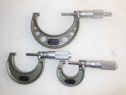 3-Mitutoyo NO. 103-217 2-3" .0001, 103-136, 103-135 0-1" Micrometers ...