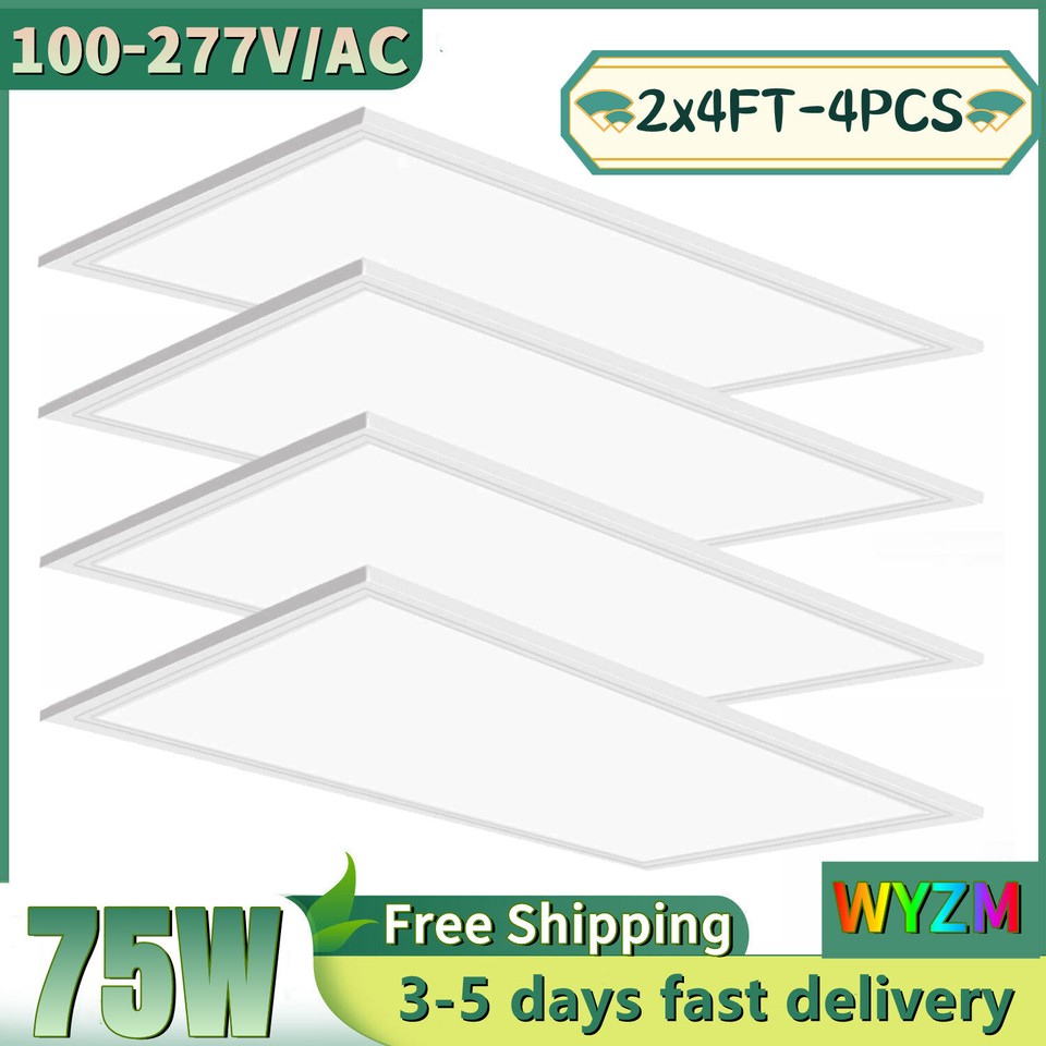 Bright 2 x 4 ft. 7000 Lumens Integrated LED Flat Panel Ceiling Light ...