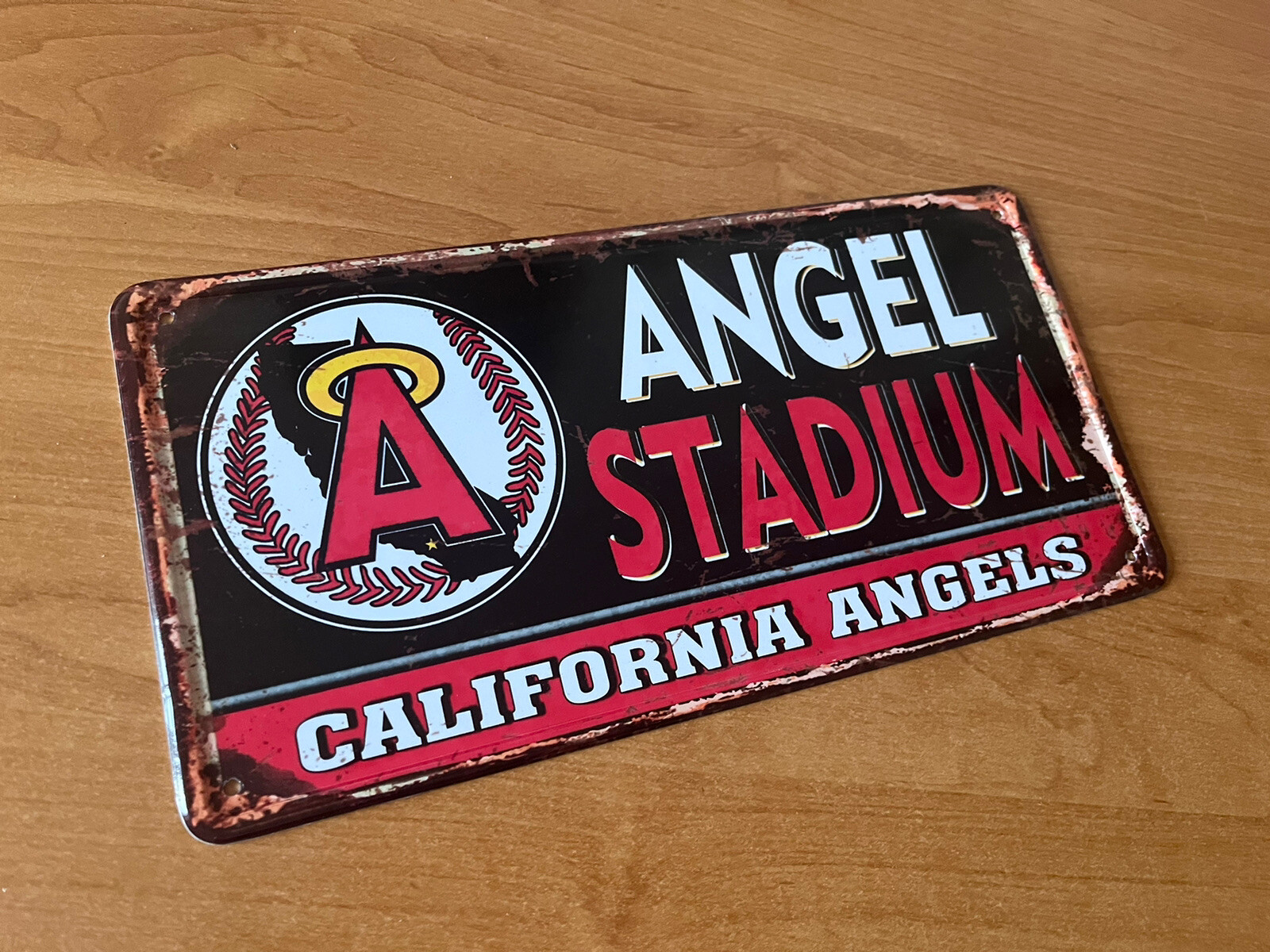Metal sign California Angels vintage California Angels home stadium ...