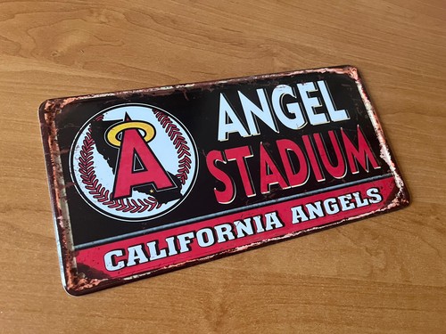 Metal sign California Angels vintage California Angels home stadium ...