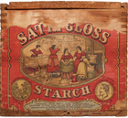 DURYEAS SATIN GLOSS STARCH EARLY 20TH C ANTIQUE INK STMPD/PAPER LBLD SM ...