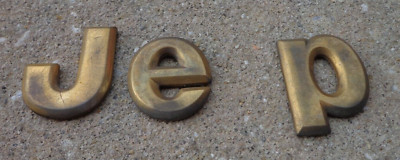 Jeep gold emblem letters badge decal logo Grand Cherokee OEM Genuine ...