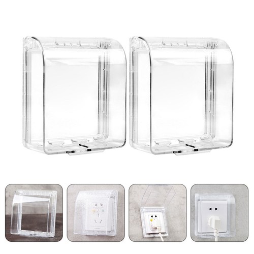 2 Pcs Waterproof Socket Protective Cover Bathroom Plastic Outlet | eBay