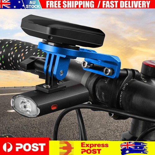 Bicycle Computer Holder MTB Road Bike Stem Camera Light Mount Set (Blue ...