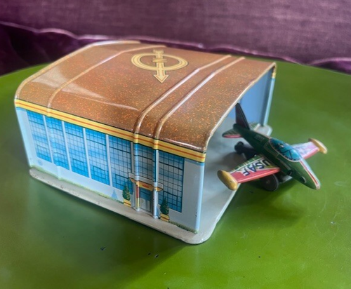 1950s Marx Tin Aircraft Hanger , with Japanese USAF Jet Fighter | eBay