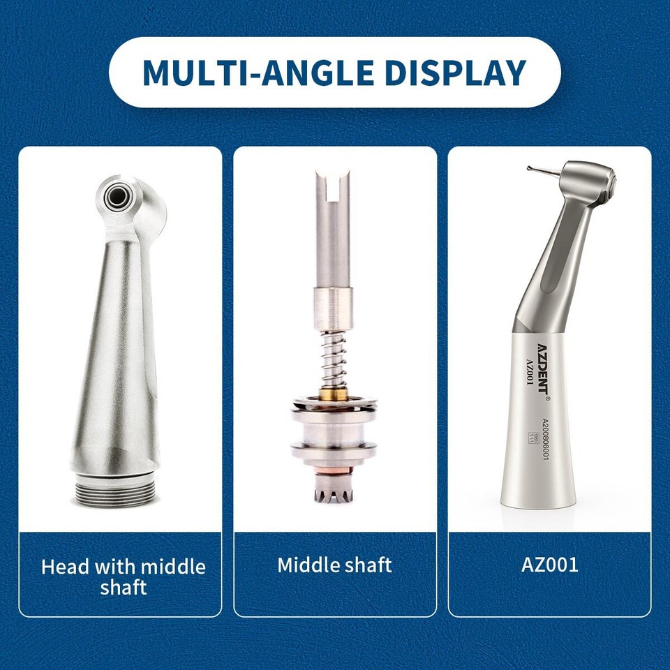 AZDENT Dental Slow Low Speed Handpiece Straight Contra Angle Air Motor ...