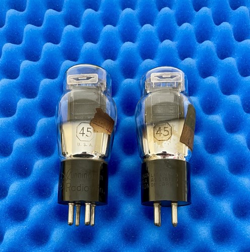 TWO RCA Cunningham Type 45 Vacuum Tubes/Amplitrex Tested / 245 345 ...