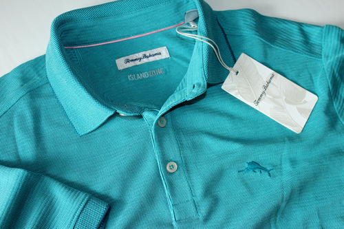 Tommy Bahama Polo Shirt Coastal Crest Amalfi Sea Blue T218012 SS New ...