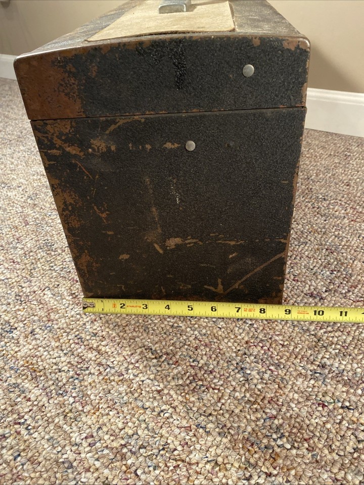 Vintage Craftsman Metal / Wood Grain 2 Drawer RALLY Racing Tool Box w ...