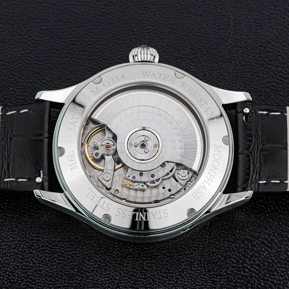 Sugess Enamel MoonPhase Master Automatic Mechanical Watch Seagull 1963 ...