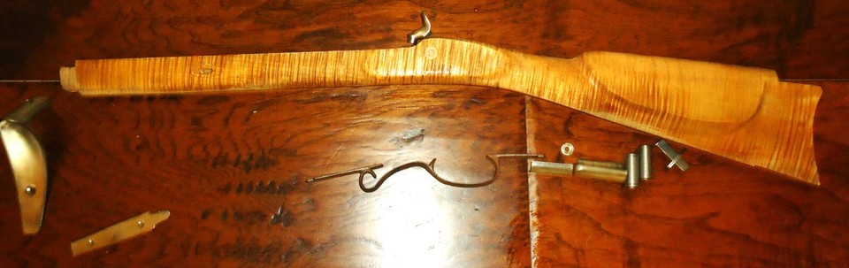 Hawken Rifle Half Stock, Percussion Lock, Very Curly Maple CM4 ...