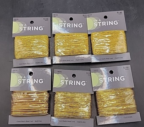 On A String .5mm Elastic Bead Cord 25 Yards Each (6pcs) | eBay