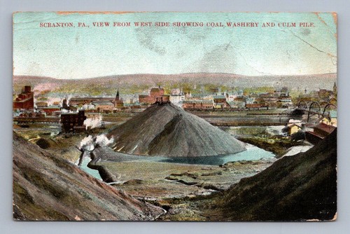 Antique Pennsylvania Postcard SCRANTON Coal Washery Culm Pile 1912 | eBay