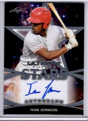 2019 LEAF ULTIMATE FUTURE STARS IVAN JOHNSON MLB ROOKIE RC AUTOGRAPH # ...