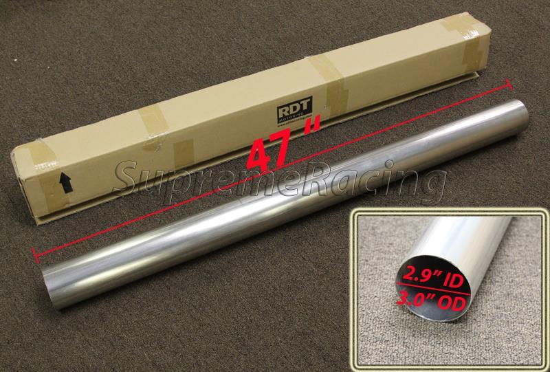 RDT 3" 4FT DIY T-304 S/S RAW SURFACE STRAIGHT TURBO DOWNPIPE EXHAUST ...