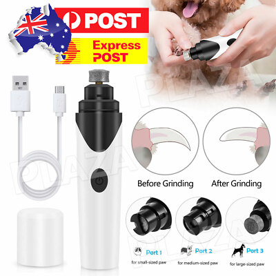 Dog Nail Clippers Electric File Pet Grooming Tool Cat Claw Toe Grinder ...