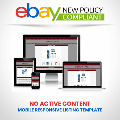 eBay Store Shop Listing Template HTML Mobile Responsive Design 2019 ...
