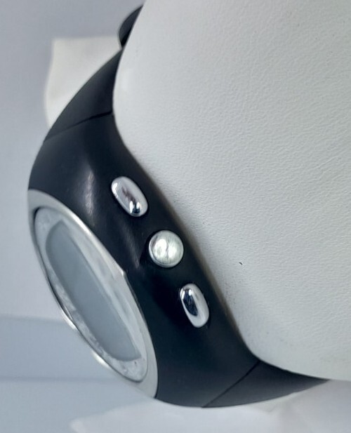 Black Polar F6 Watch Digital Fitness Heart Rate Monitor Silver Face 50m ...