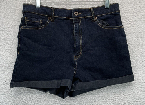 Forever 21 Womens Size 31 Blue Jean Cuff Shorts Denim Casual Pockets | eBay