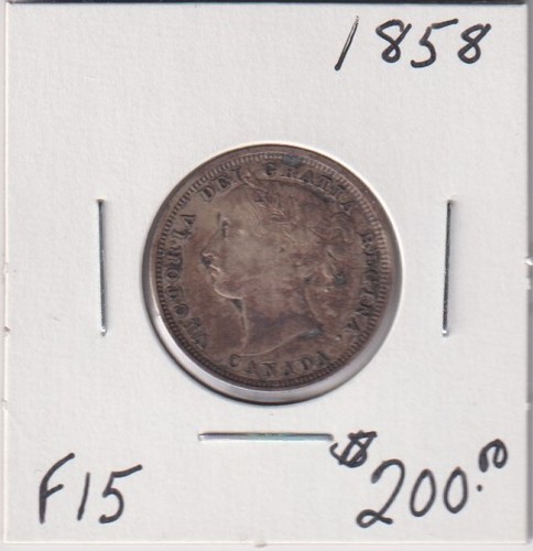 1858 Canada 20 Cent Coin Silver F-15 inv#2291 | eBay