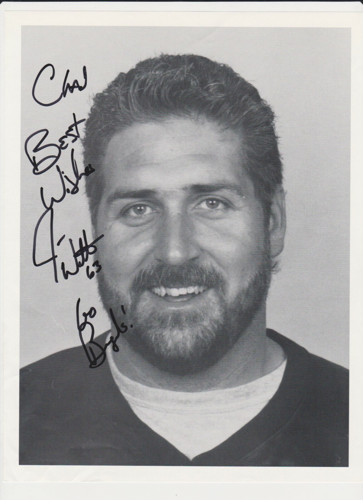 JOE WALTER CINCINNATI BENGALS PERSONALIZED 8 1/2 x 11 AUTOGRAPHED BXW ...