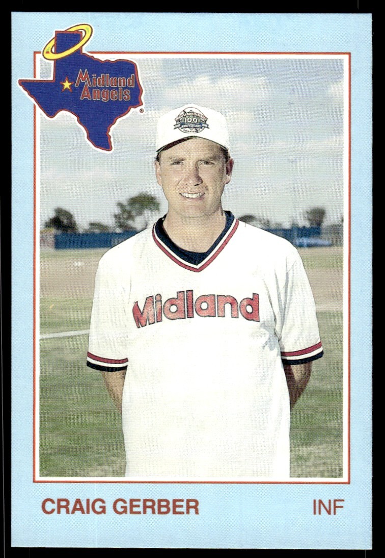 1988 Grand Slam Baseball Card Craig Gerber A Midland Angels #24 | eBay