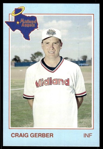 1988 Grand Slam Baseball Card Craig Gerber A Midland Angels #24 | eBay