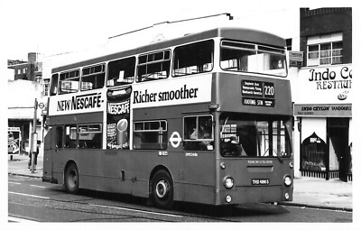 Vintage Photograph Double Decker Bus - Route 220 Tooting London ...