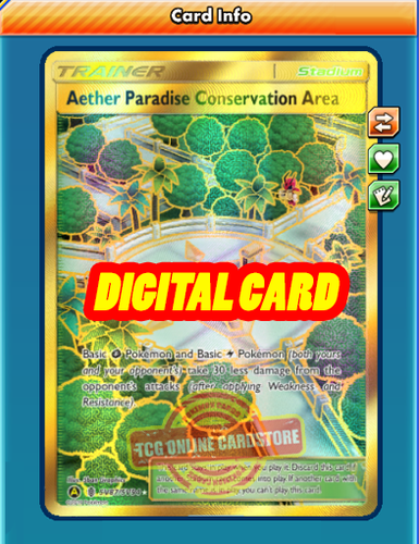 SR Aether Paradise Conservation Area SECRET RARE for Pokemon TCG Online ...