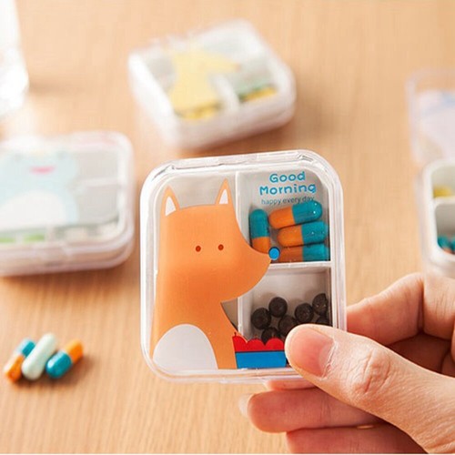 Drugs Boxes Transparent Pill Box Medicine Case Cutter Split Pills ...