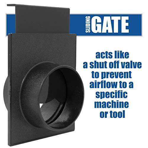 4 Pack of Fulton 4 inch Blast Gates with Double Sided Port â€“ for Use ...