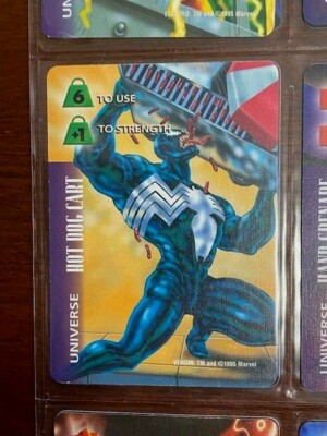 Marvel Overpower UNIVERSE Card Single HOT DOG CART Venom (Strength ...
