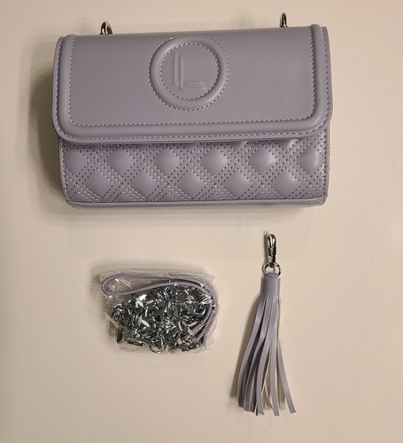 Loulu Womens Quilted Lilac Bag Crossbody Style W/ Tassle New Clutch Bag ...