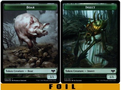 1x - BOAR \ INSECT Token (#12/13) - FOIL - Innistrad: Crimson Vow - NM ...