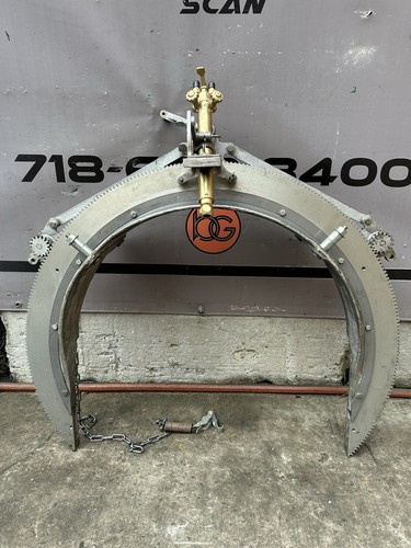 Mathey Dearman 5SA Pipe Beveling Machine 24-30" + Bridge, Torch, Dogs ...