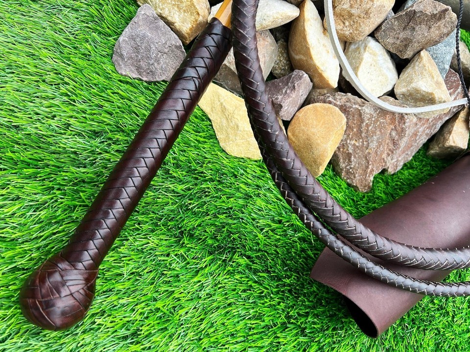 3ft to 14ft Australian Stock Whip in Kangaroo/ Cowhide/ Goat Leather ...