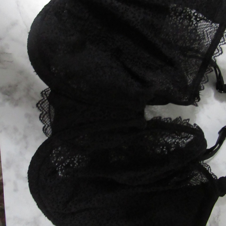 New Bare Necessities Bra 32G Black Push Up Without Padding Underwire ...