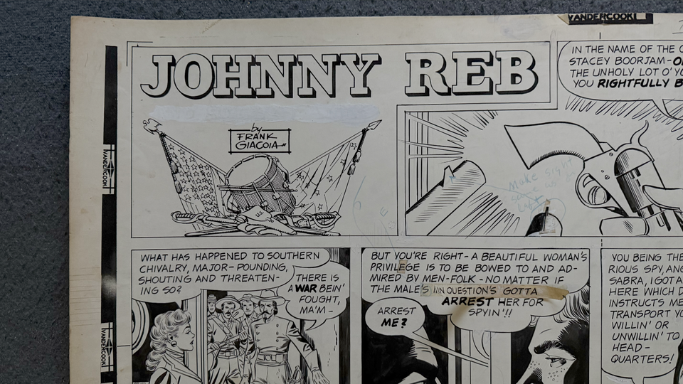 Johnny Reb and Billy Yank - Sunday Comic Strip Original Art – July 6 ...