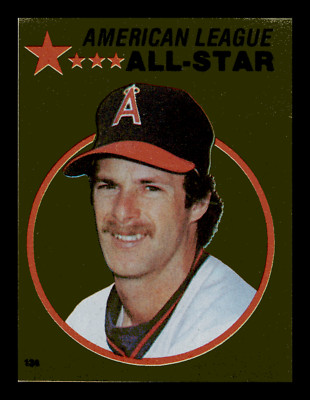 1982 Topps Stickers Rick Burleson All-Star Foil California Angels #134 ...