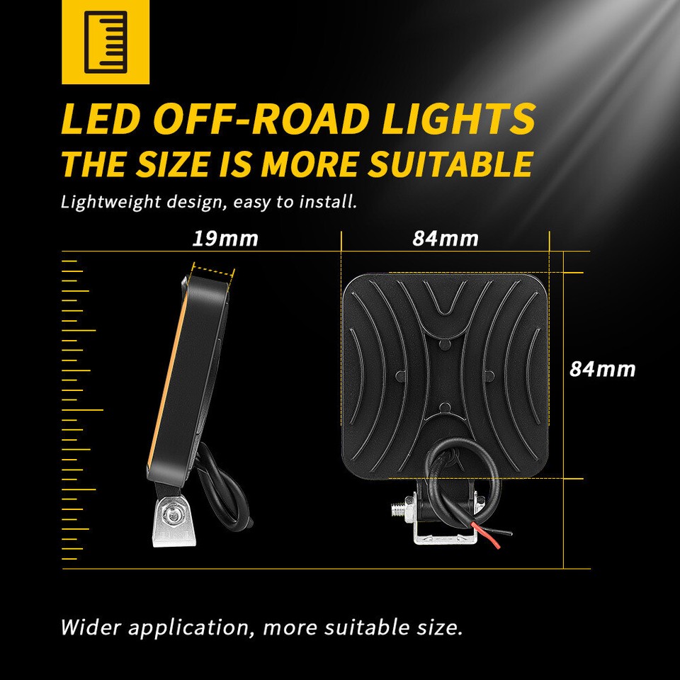 1x LED Car Work Light Daytime Running Light Auxiliary Light Universal ...