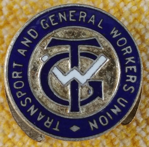 TGW Enamel Lapel Badge, Transport & General Workers Trade Union, by ...