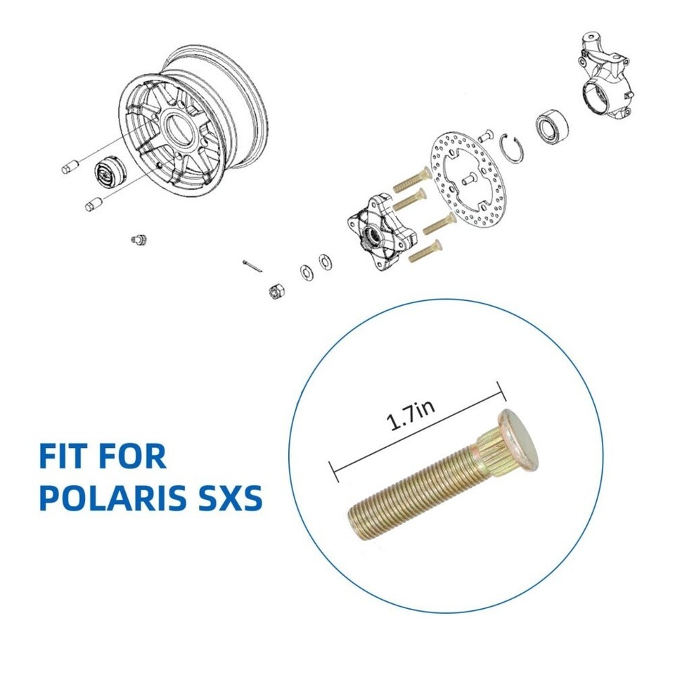 Wheel Stud for Polaris Ranger Sportsman RZR 570 700 800 900 Replace ...