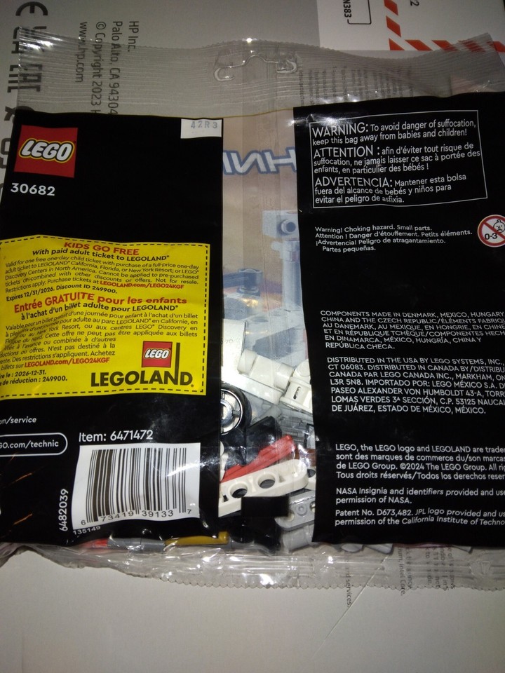2024 LEGO Technic NASA Mars Rover Perseverance 30682 Polybag IN HAND ...