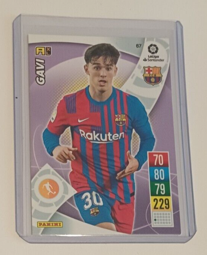 Carte Card Carta ROOKIE RC GAVI Barcelona n°67 PANINI ADRENALYN XL LIGA ...
